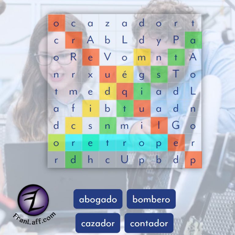 FREE interactive SPANISH wordsearch puzzles! – FranLaff.com
