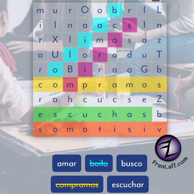 FREE interactive SPANISH wordsearch puzzles! – FranLaff.com