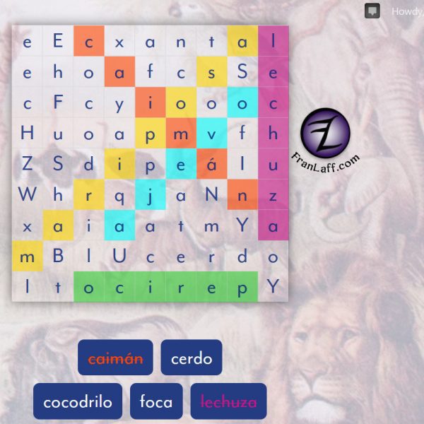 FREE interactive SPANISH wordsearch puzzles! – FranLaff.com