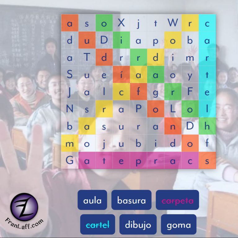 FREE interactive SPANISH wordsearch puzzles! – FranLaff.com