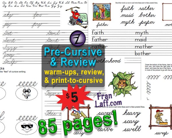 Pre-Cursive & Review – FranLaff.com