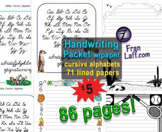 Handwriting Packet with Paper – FranLaff.com