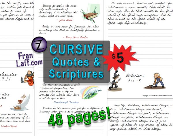 CURSIVE Quotes & Scriptures – FranLaff.com