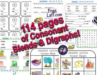 Consonant Blends & Digraphs FUN Pack! – FranLaff.com