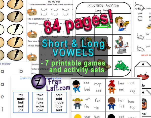Short & Long Vowel FUN Pack! – FranLaff.com