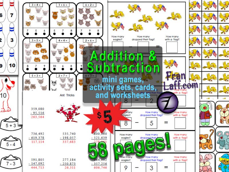 Addition & Subtraction Fun Pack – FranLaff.com