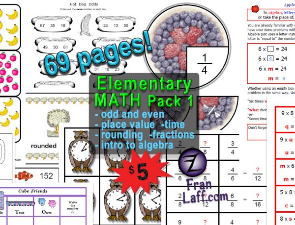Elementary MATH Pack 1 – FranLaff.com