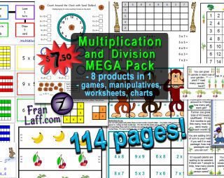 MULTIPLICATION & Division MEGA Pack – FranLaff.com