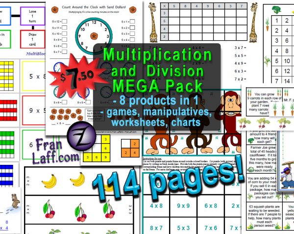 MULTIPLICATION & Division MEGA Pack – FranLaff.com