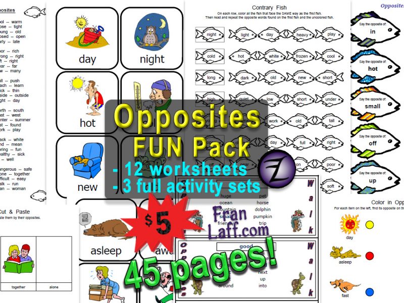 OPPOSITES Fun Pack – FranLaff.com