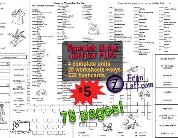 Spanish for FUN mini units – FranLaff.com
