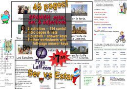 SPANISH: Estar, Ser, & Adjectives – FranLaff.com