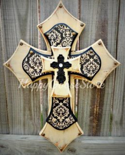 Antiqued cream cross – FranLaff.com